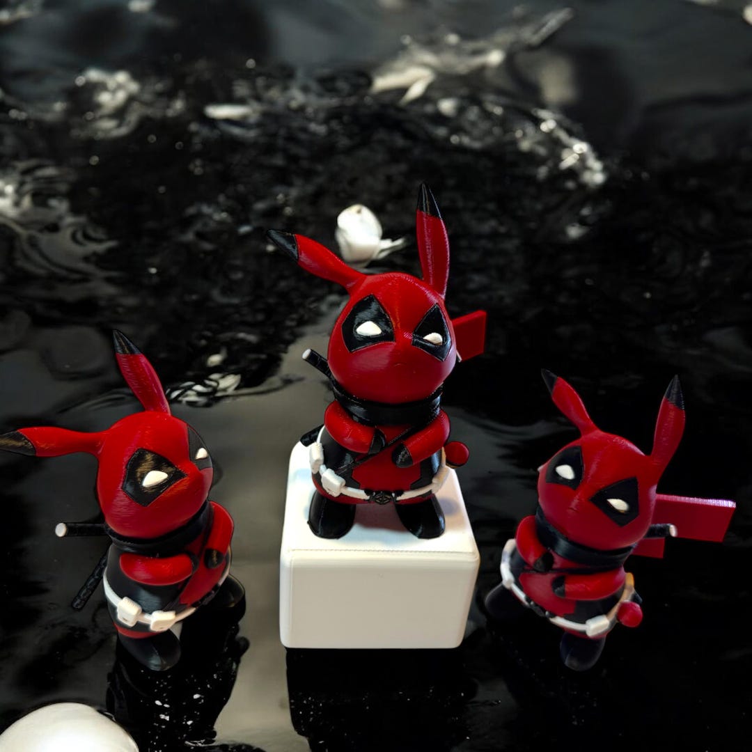 Pikapool 3D Printed Figurine Pokemon Pikachu Deadpool Mashup ...