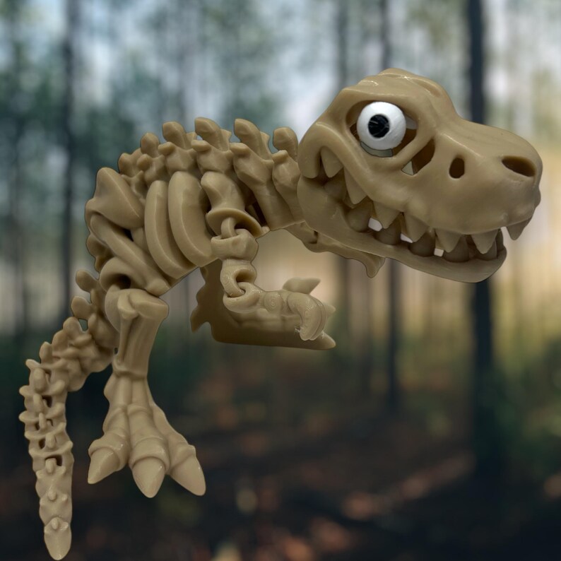 T- Rex Skeleton Toy With Toy Bone - Etsy