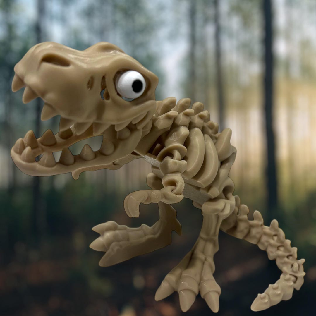 T- Rex Skeleton Toy With Toy Bone - Etsy