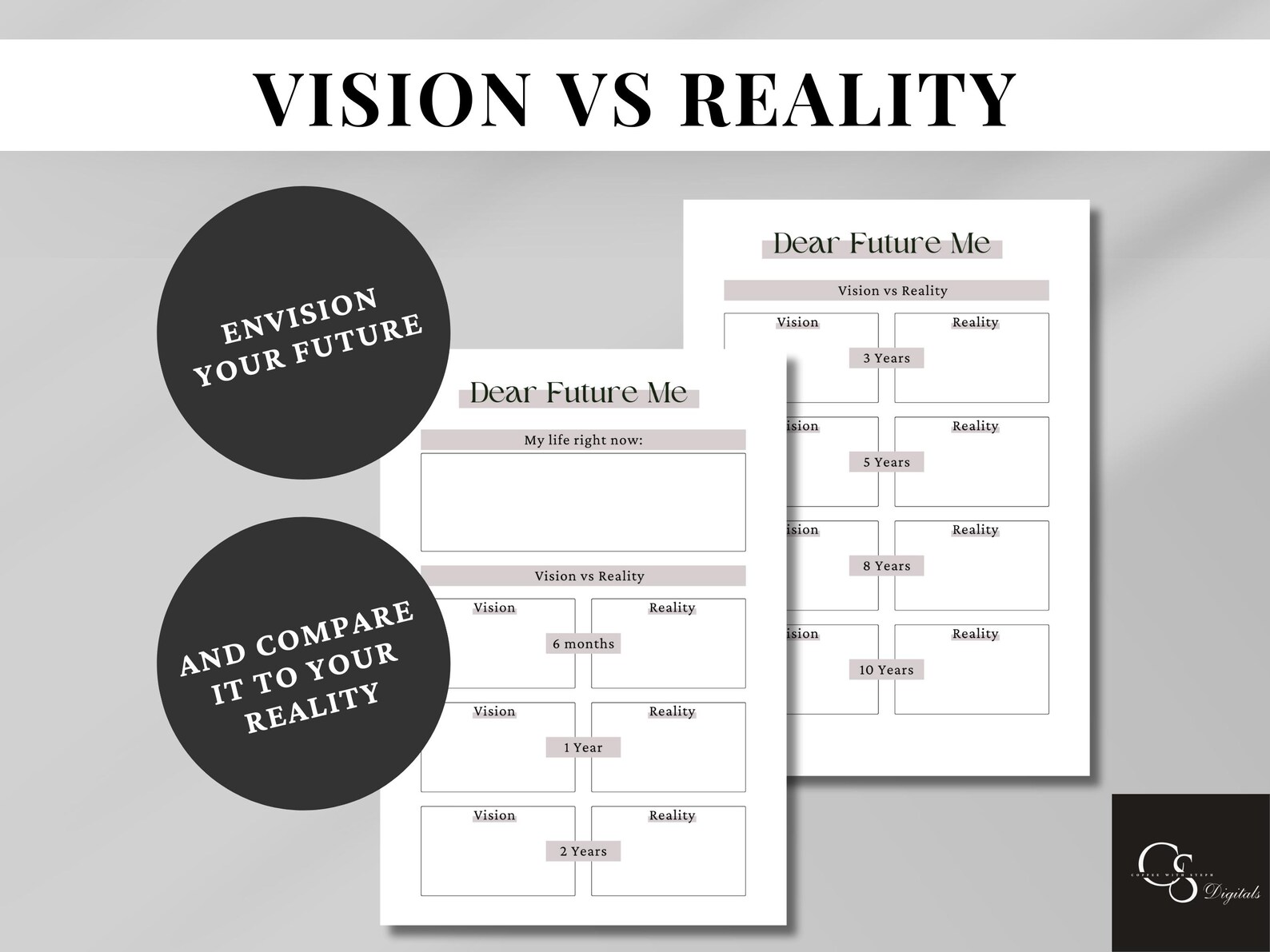 Goal Planner Printable 2024 Goal Tracker Minimalistic SMART Goal ...