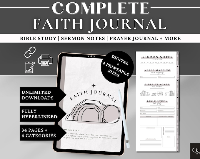 Sermon Notes Printable Planner Pages - Create Your Own Sermon Journal ...