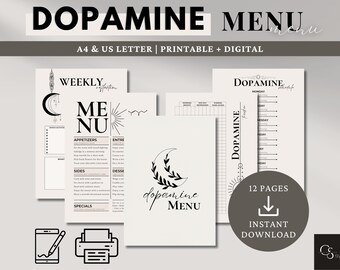 Dopamine Menu Printable Dopamenu ADHD Self Care - Etsy