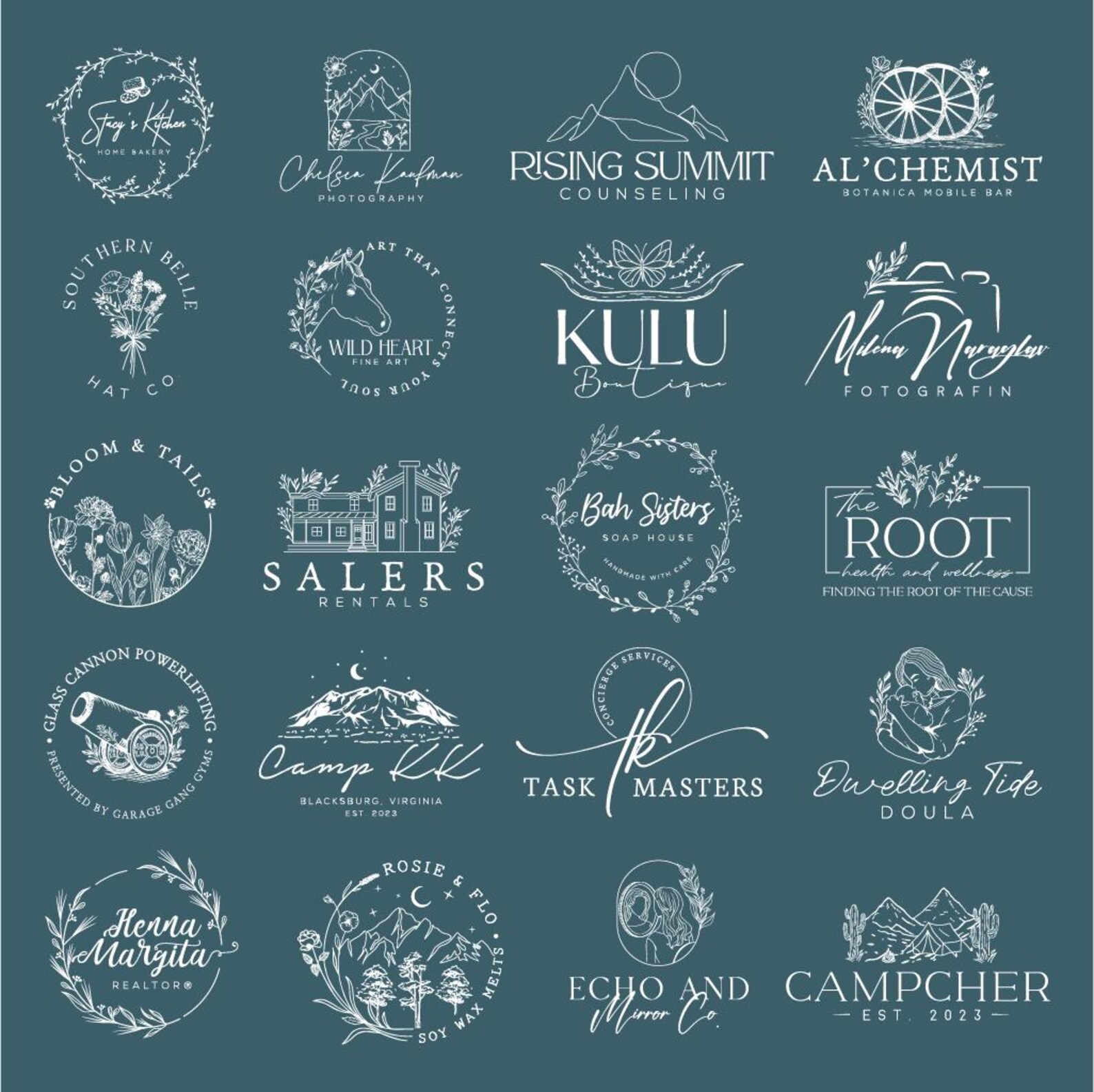 Custom Hand Drawn Logo, Logo Design, Logo Design Custom for Business ...