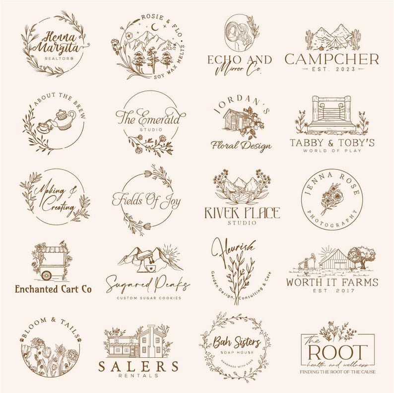 Custom Hand Drawn Logo, Logo Design, Logo Design Custom for Business ...