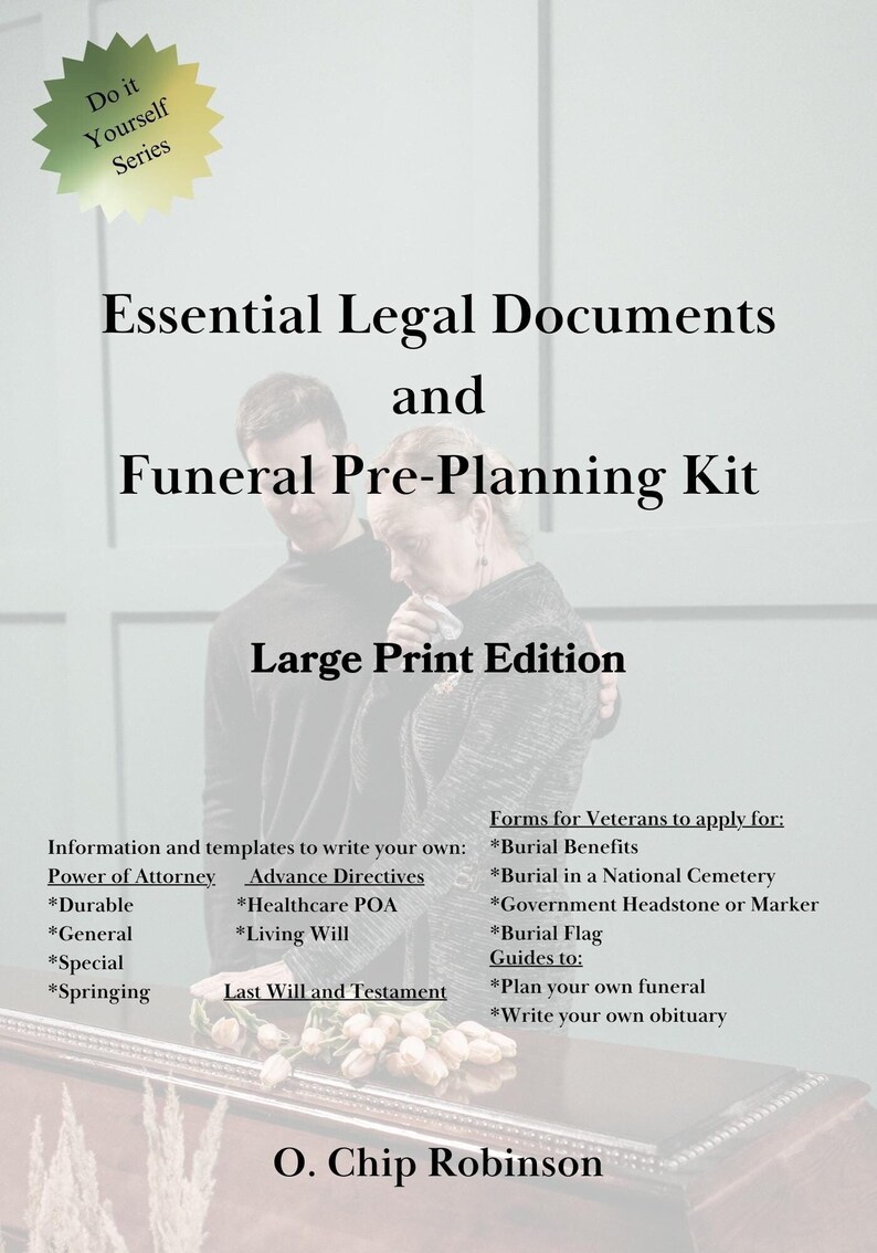 Essential Legal Documents and Funeral Pre-planning Guide - Large Print ...