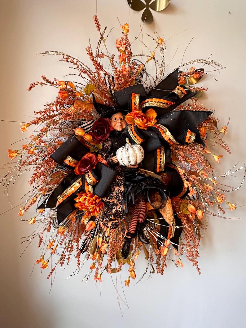 XL Halloween/fall Witch Wreath - Etsy