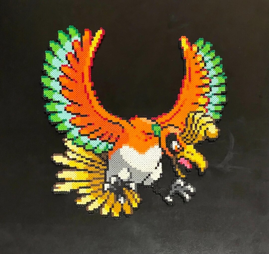 Ho-oh Perler Bead Art - Etsy
