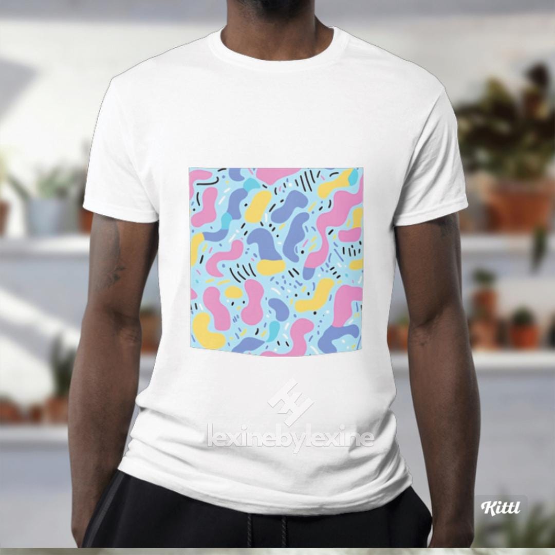 Retro Curly Wavy 80s Digital Paper, Vintage Illustration Seamless ...