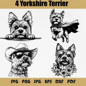 Yorkshire Terrier Svg Bundle,png,yorkshire Terrier Clipart,yorkshire ...