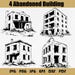 Abandoned Building Svg Bundle,png,haunted Ruins Clipart,post ...