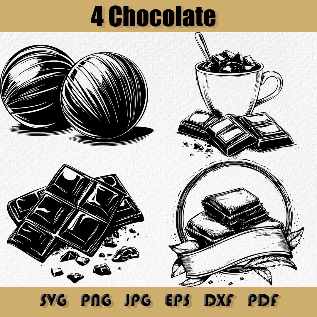 Chocolate SVG Bundle: Treat Clipart Vector Graphics (digital Download ...