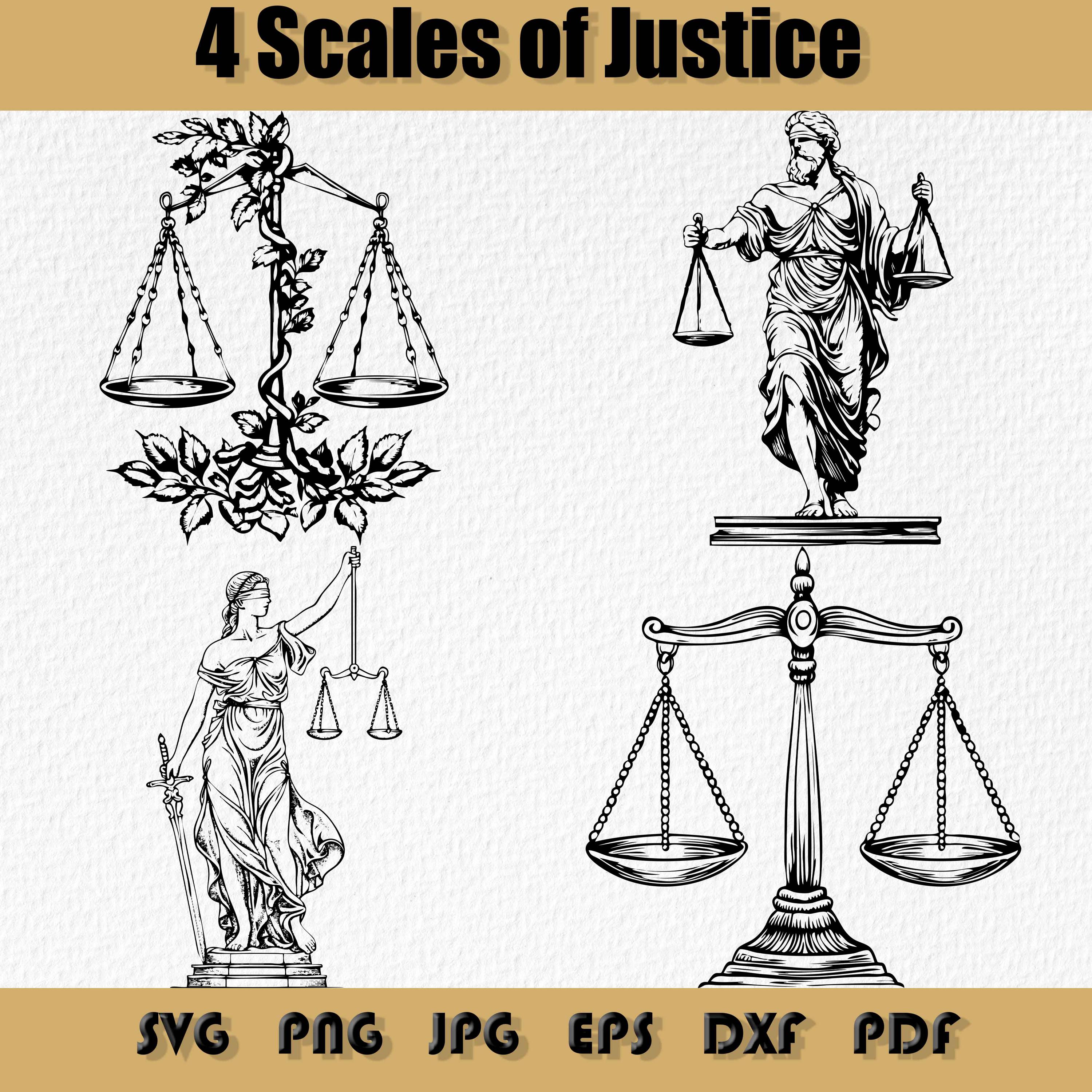 Scales of Justice Svg Bundle,scales of Justice Png,lawyer Clipart,law ...