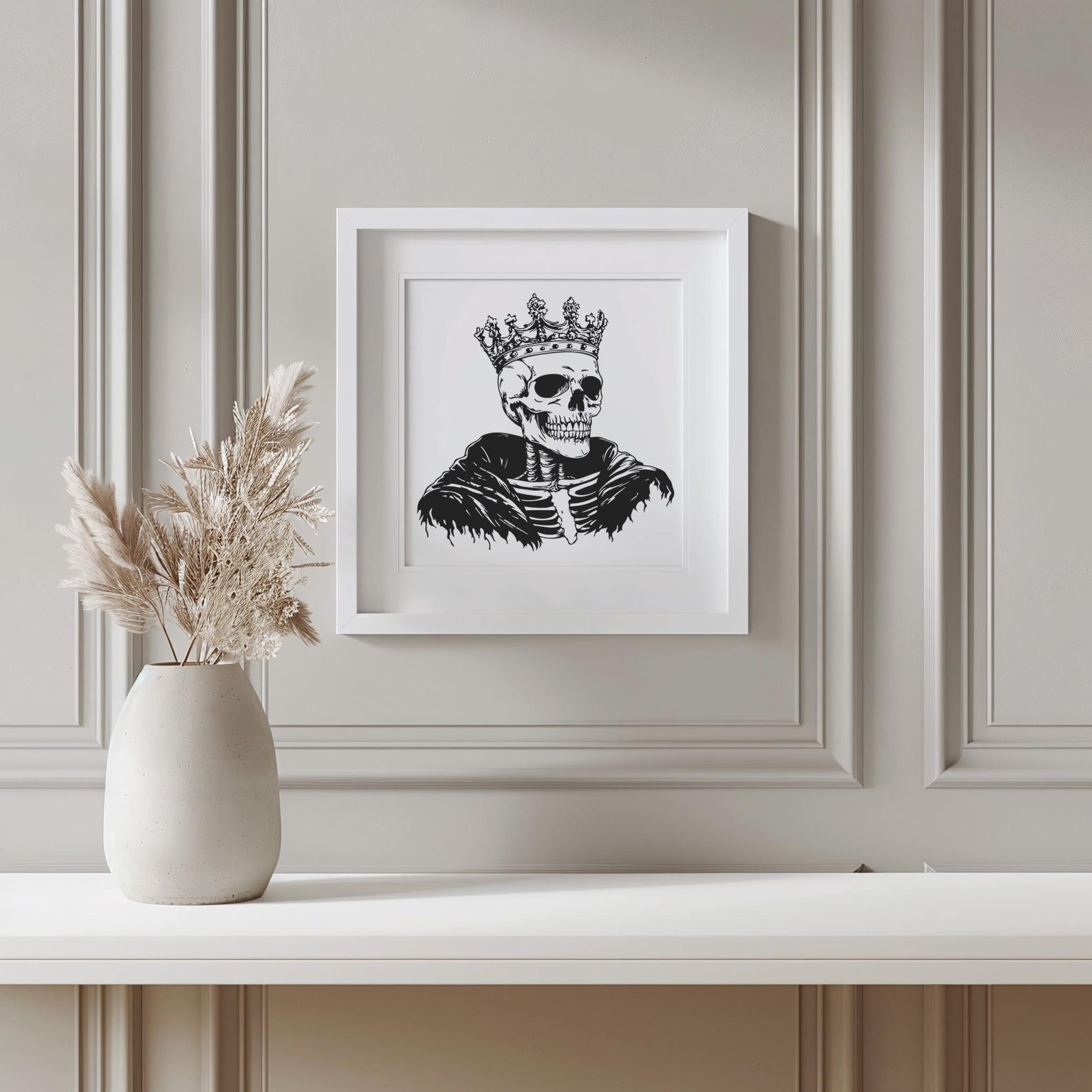 King Skeleton Svg Bundle,png,crowned Skeleton King Svg Files for Cricut ...