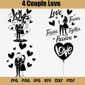 Couple Love SVG Bundle: Romance Clipart (digital Download) - Etsy