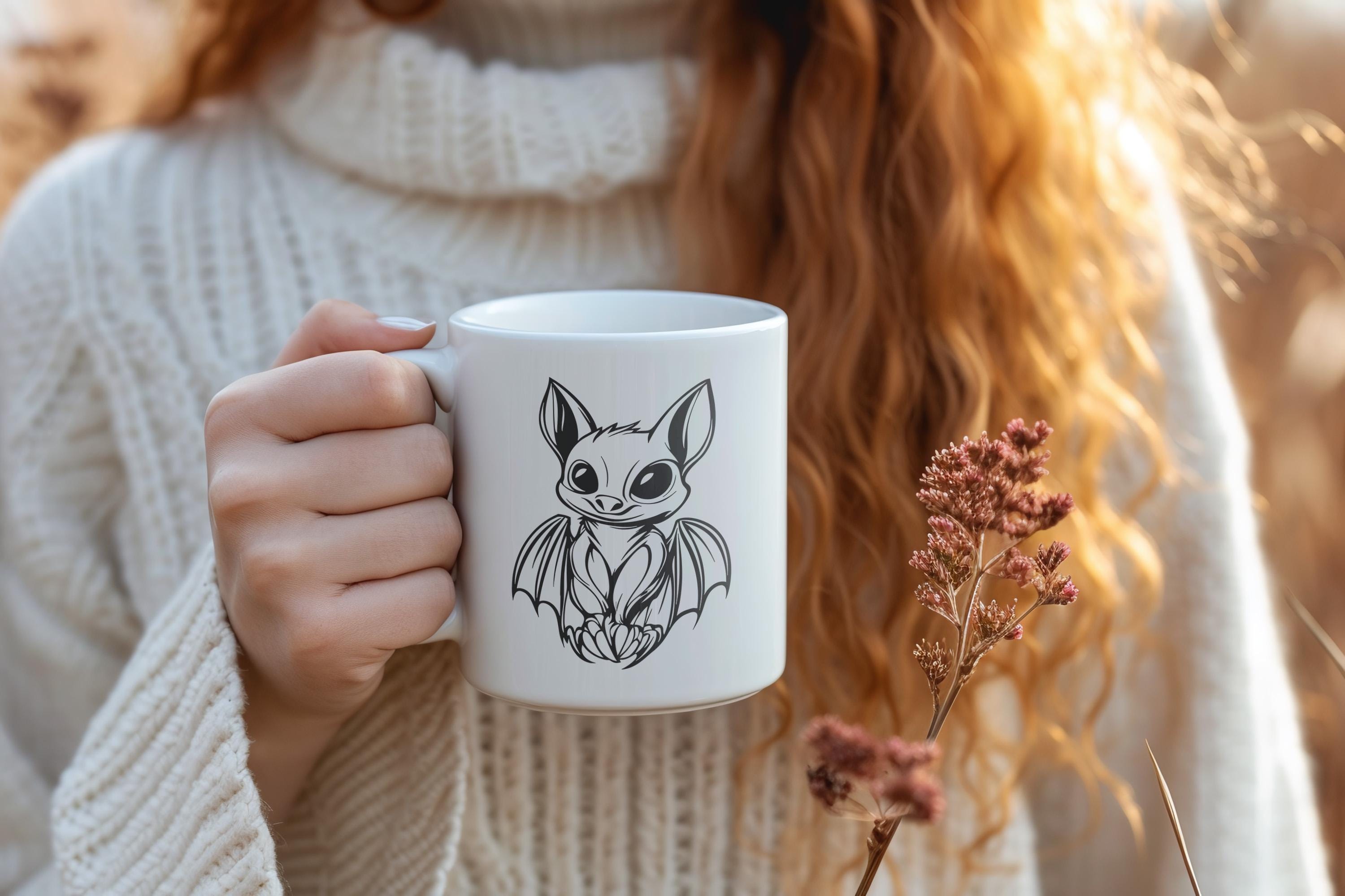 Scary Bat Svg Bundle,fierce Bat Head Illustration Svg, Black and White ...