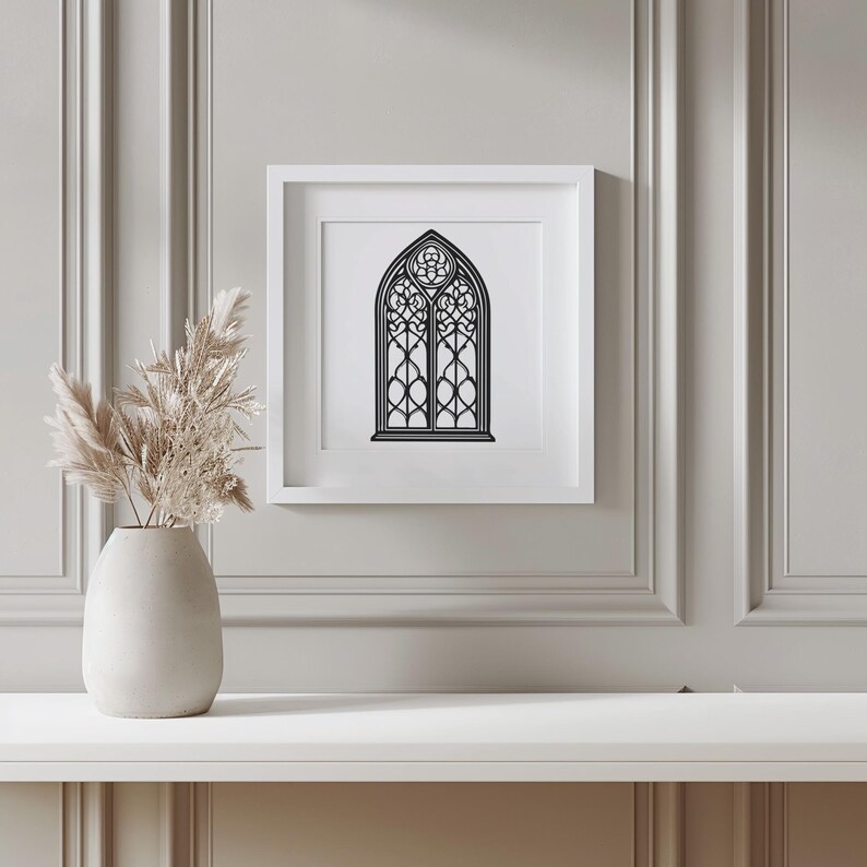 Gothic Victorian Window Svg Bundle,haunted Eerie Medieval Glass, Gothic ...