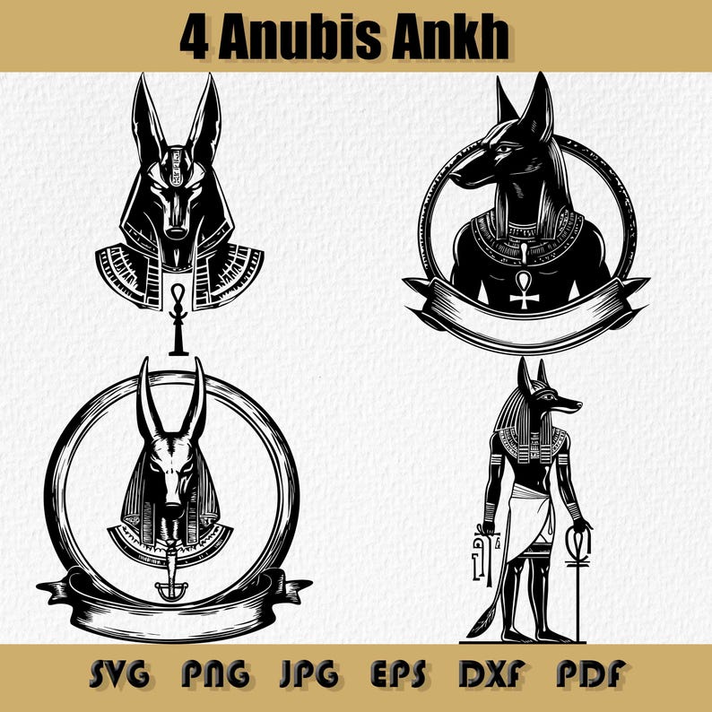 Anubis Ankh Svg Bundle, Anubis Svg Egyptian Anubis Outline,egypt God Statue Svg Anubis Outline ...