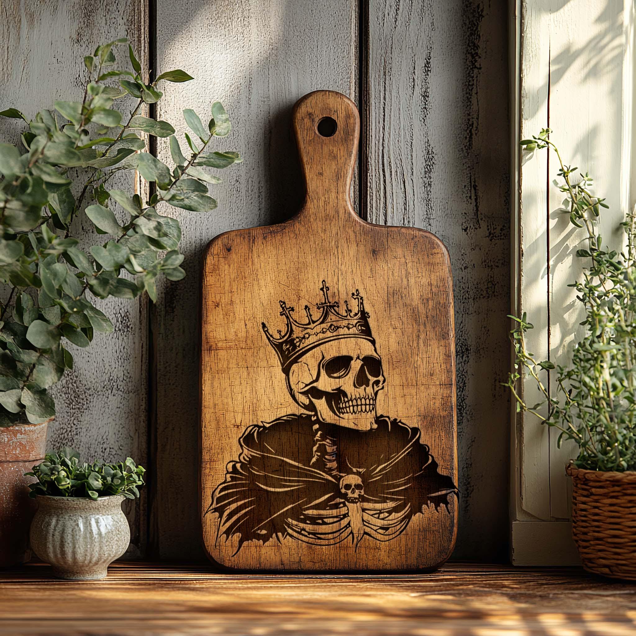 King Skeleton Svg Bundle,png,crowned Skeleton King Svg Files for Cricut ...