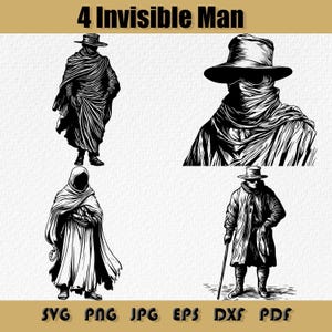 Invisible Man SVG Bundle: Horror Movie Graphic (digital Download) - Etsy