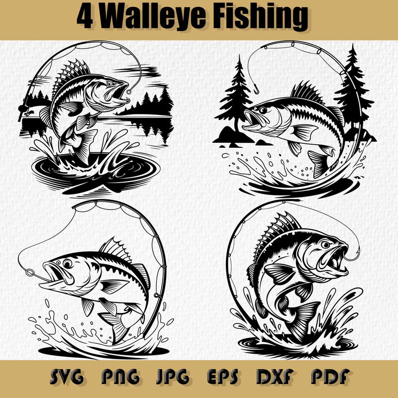 Bass Clip Art Black and White - Etsy