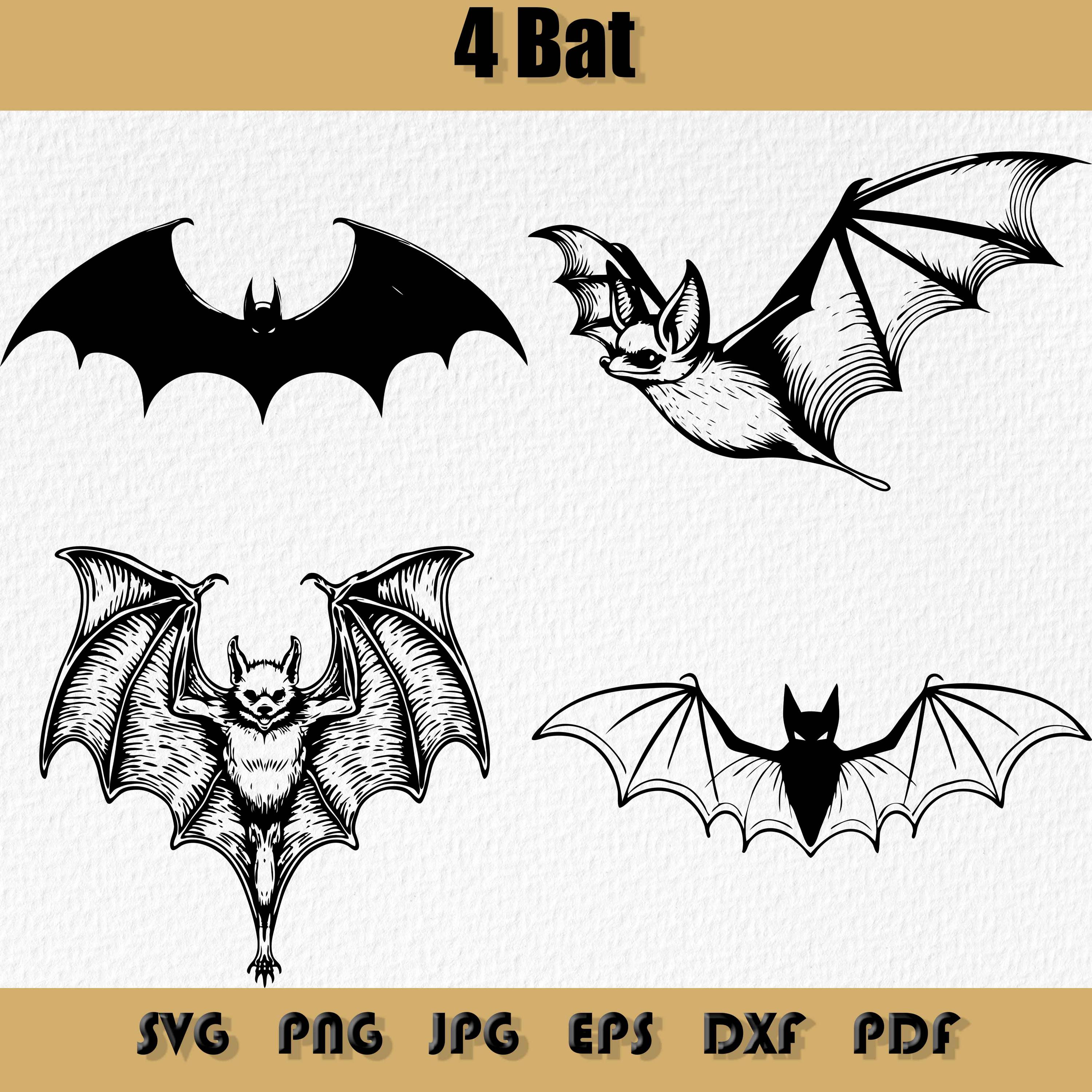Fledermaus SVG Bundle, Fledermaus Clipart, Schwarzweiß Fledermaus Png ...