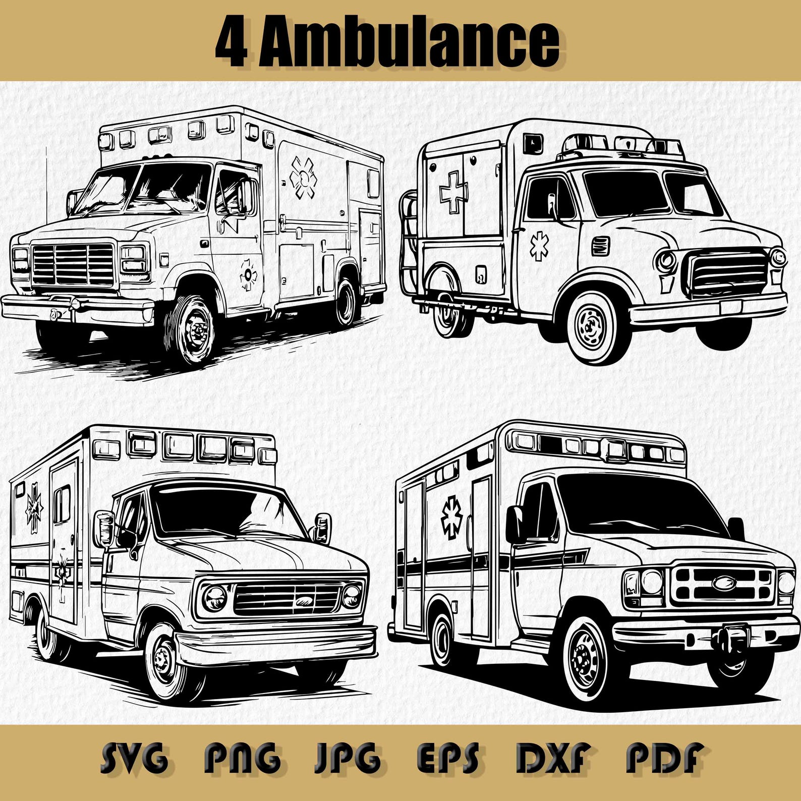 Ambulance Svg Bundle, Paramedic Clipart,ambulance PNG ,emergency ...