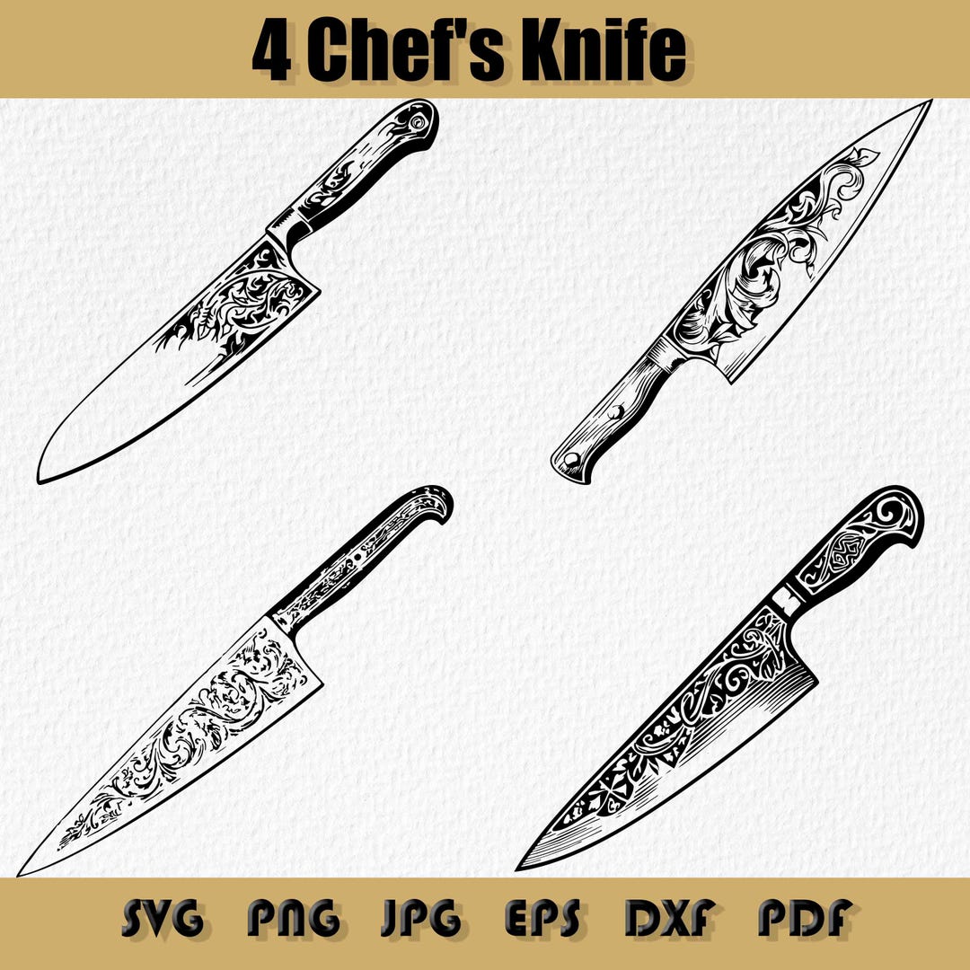 Chef's Knife SVG Bundle: Laser Cut Design Files (digital Download) - Etsy