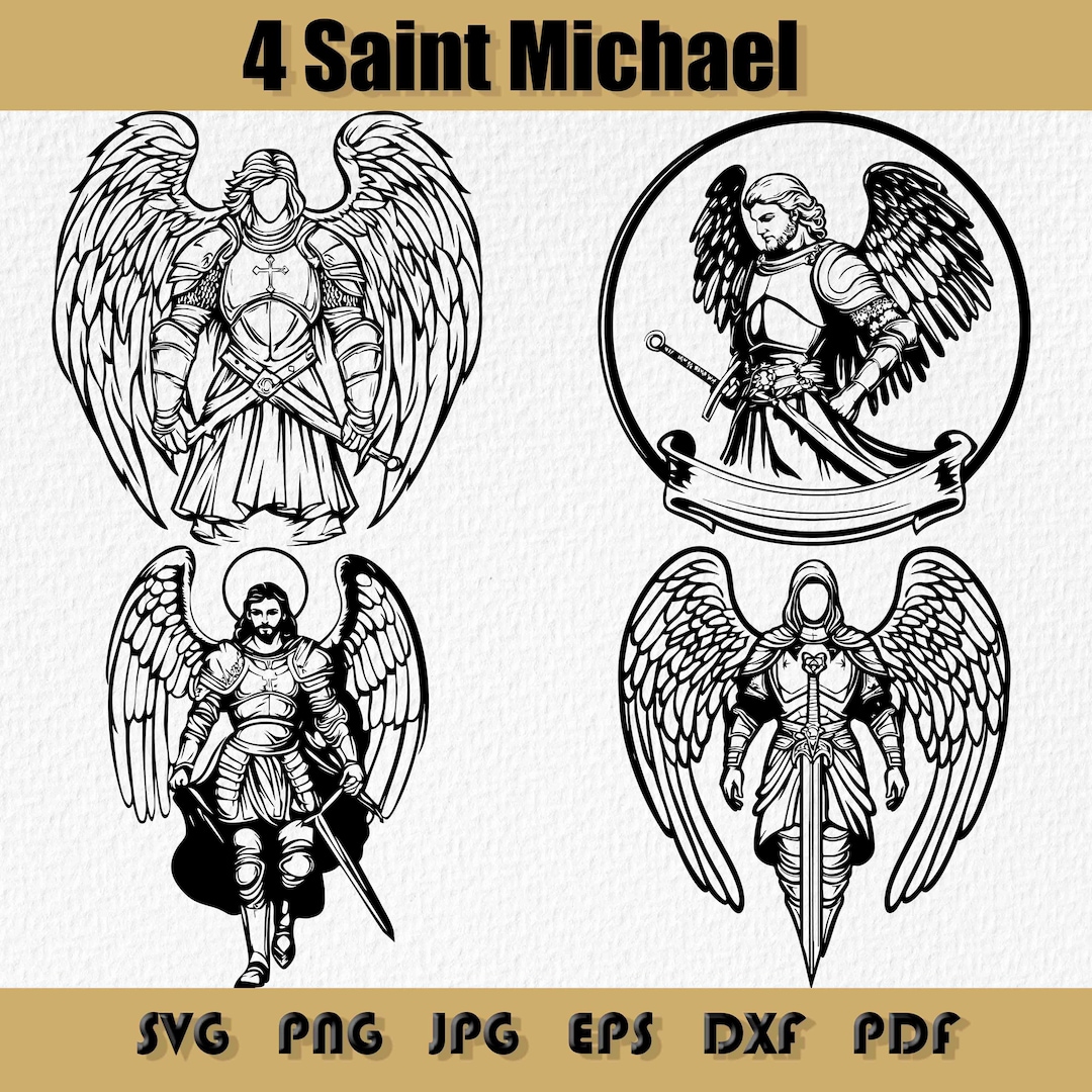 Saint Michael SVG Bundle: Archangel Clipart (digital Download) - Etsy