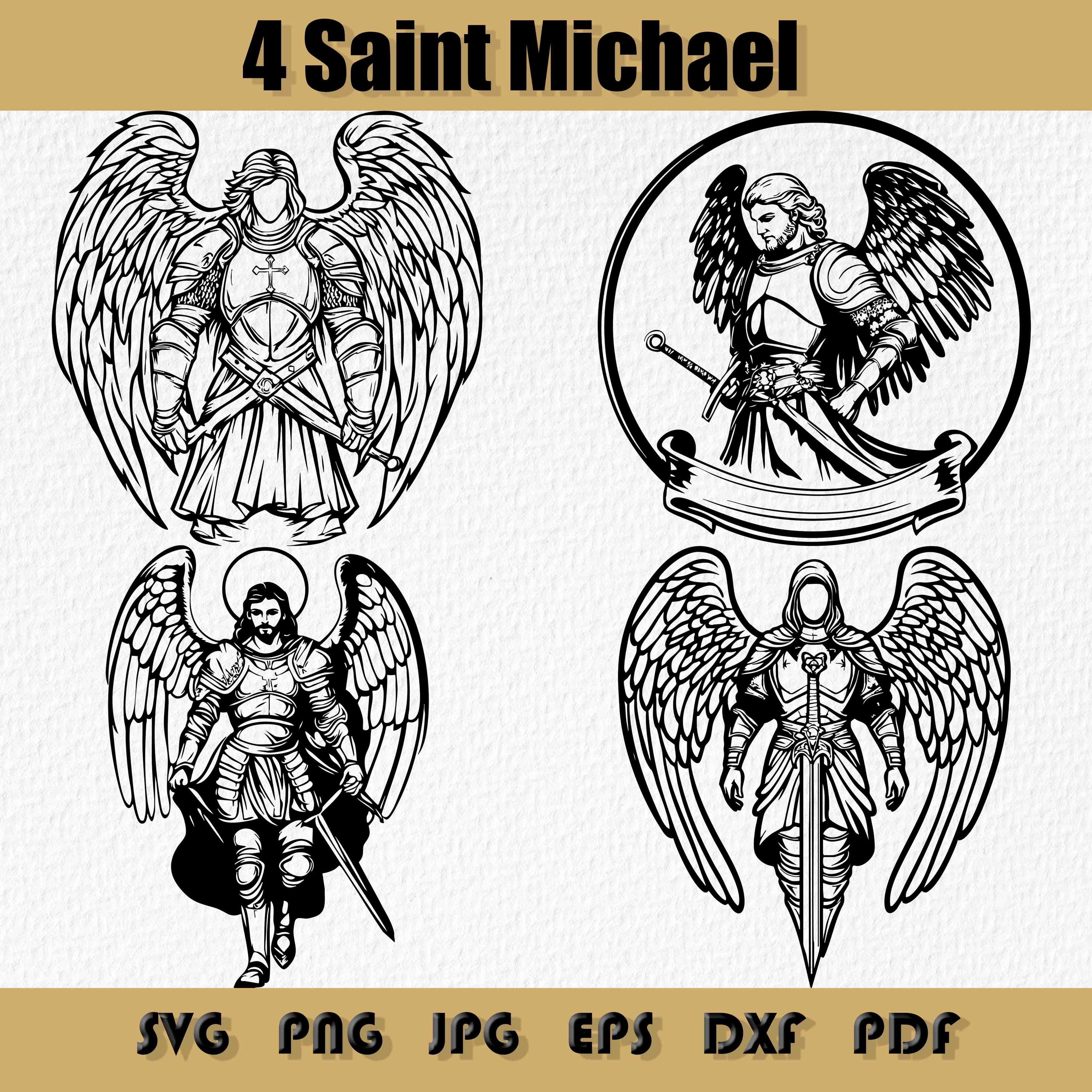 Saint Michael Svg Bundle,archangel Michael Clipart, Archangel Saint Michael Clipart, Saint ...