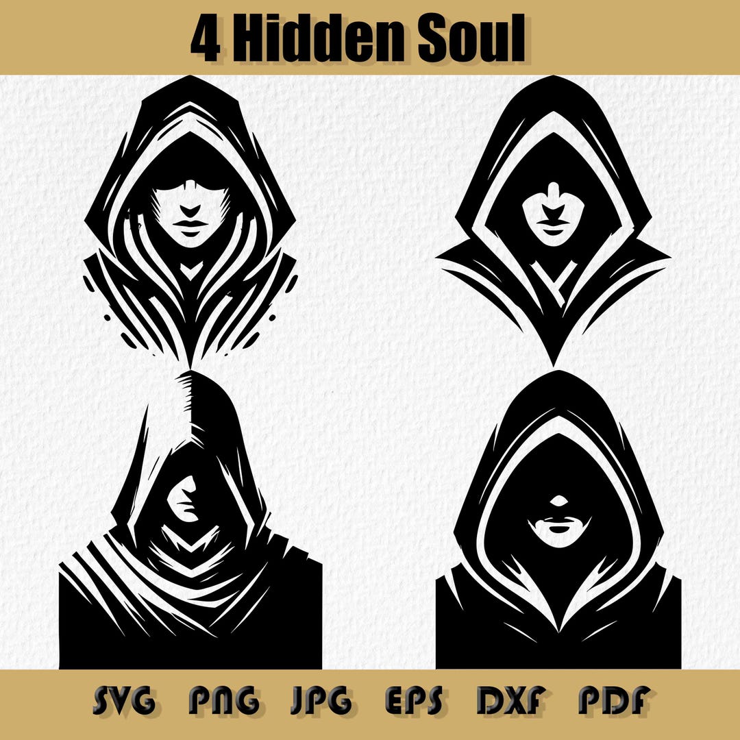 Hidden Soul Svg Bundle,hidden Soul SVG Set | Mystic Hooded Figures ...