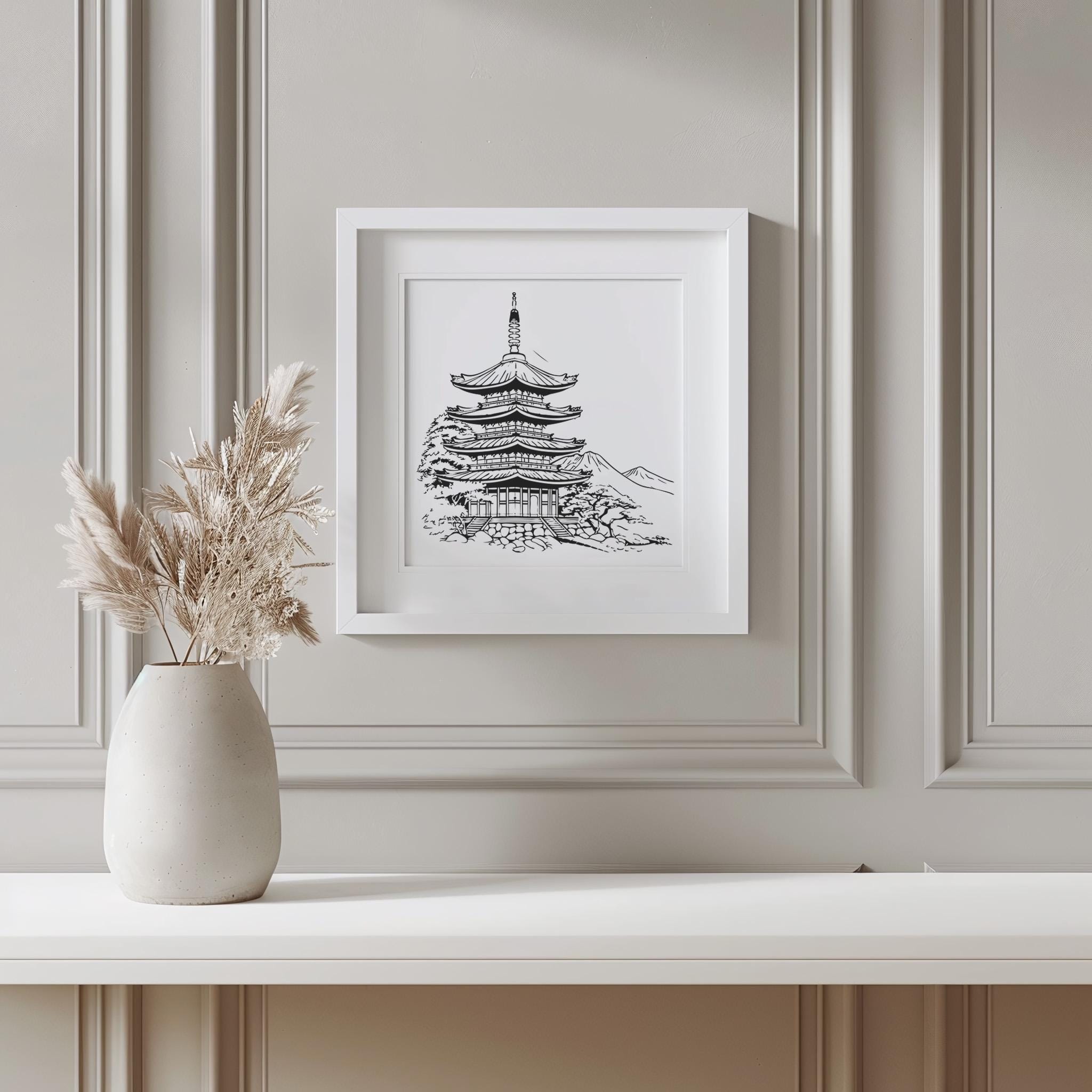 Japanese Buddhist Temple Svg,chinese Pagoda Temple Svg,asian Temple SVG ...