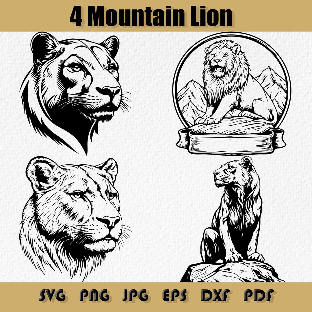 Lion Svg Bundle,roaring Lion Clipart, Lion Head SVG, Lion Silhouette ...