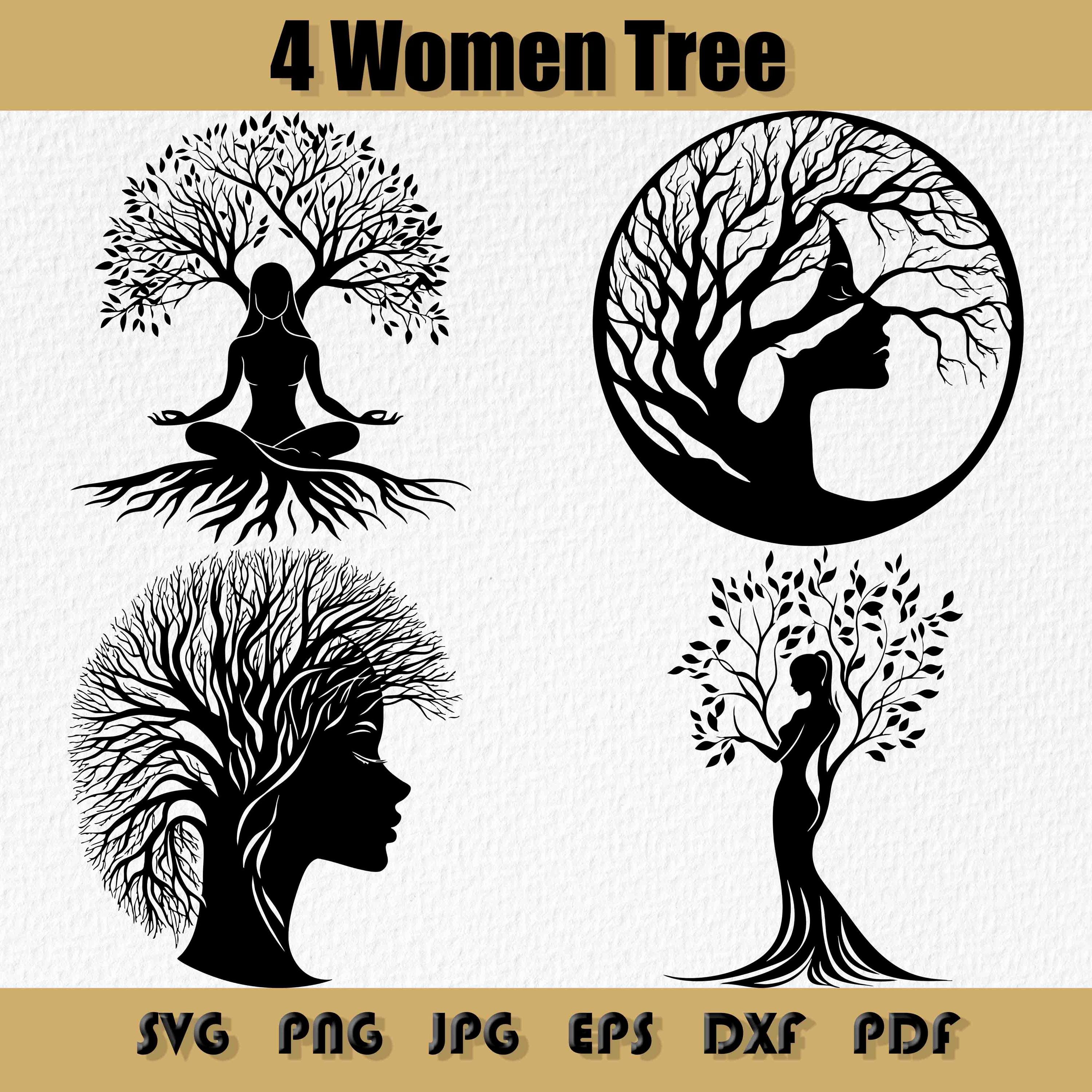 Women Tree Svg Bundle, Tree Svg, Woman Png, Tree of Life Svg, Tree ...
