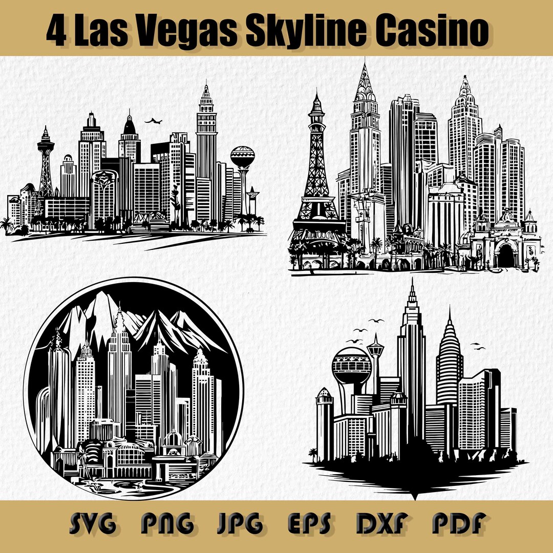 Las Vegas Skyline Casino Svg Bundle, Las Vegas Skyline PNG ,las Vegas ...