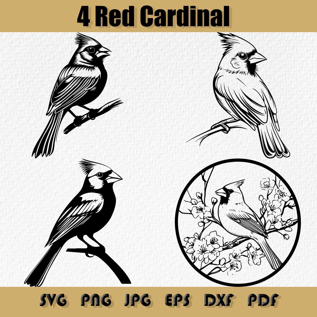 Red Cardinal Svg Bundle,red Cardinal Svg, Carcardinal Shirt,cardinal ...