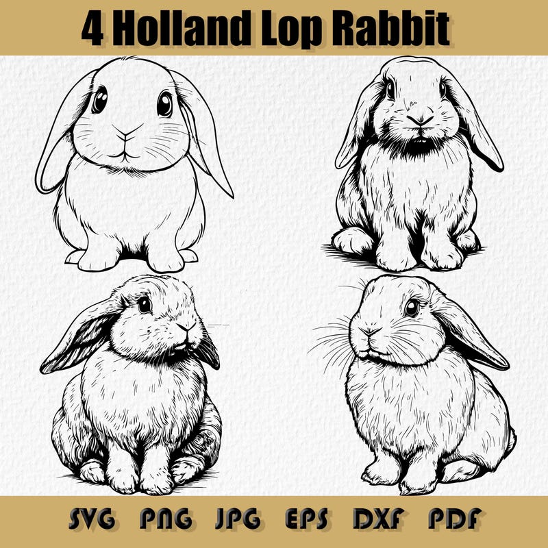 Lop Ear Bunny Stencil - Etsy