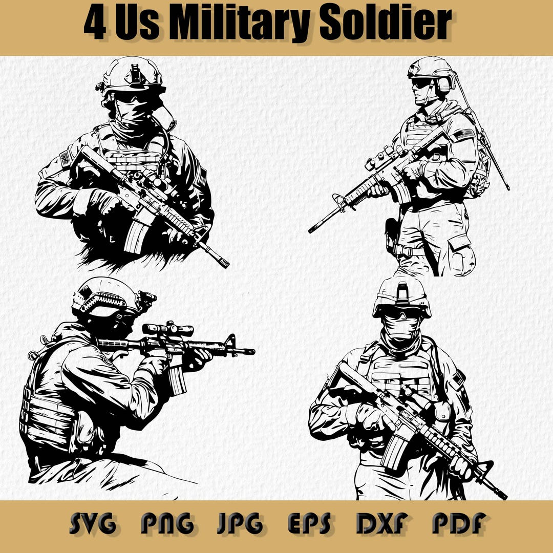 Us Military Soldier Svg Bundle,solider Svg, US Military Operation War ...