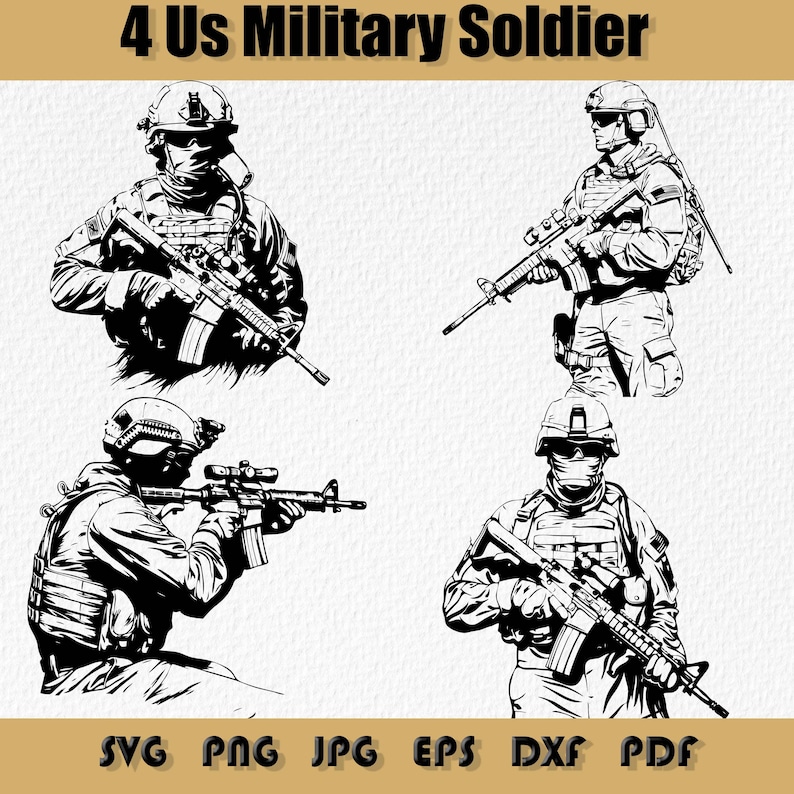 Us Military Soldier Svg Bundle,solider Svg, US Military Operation War ...