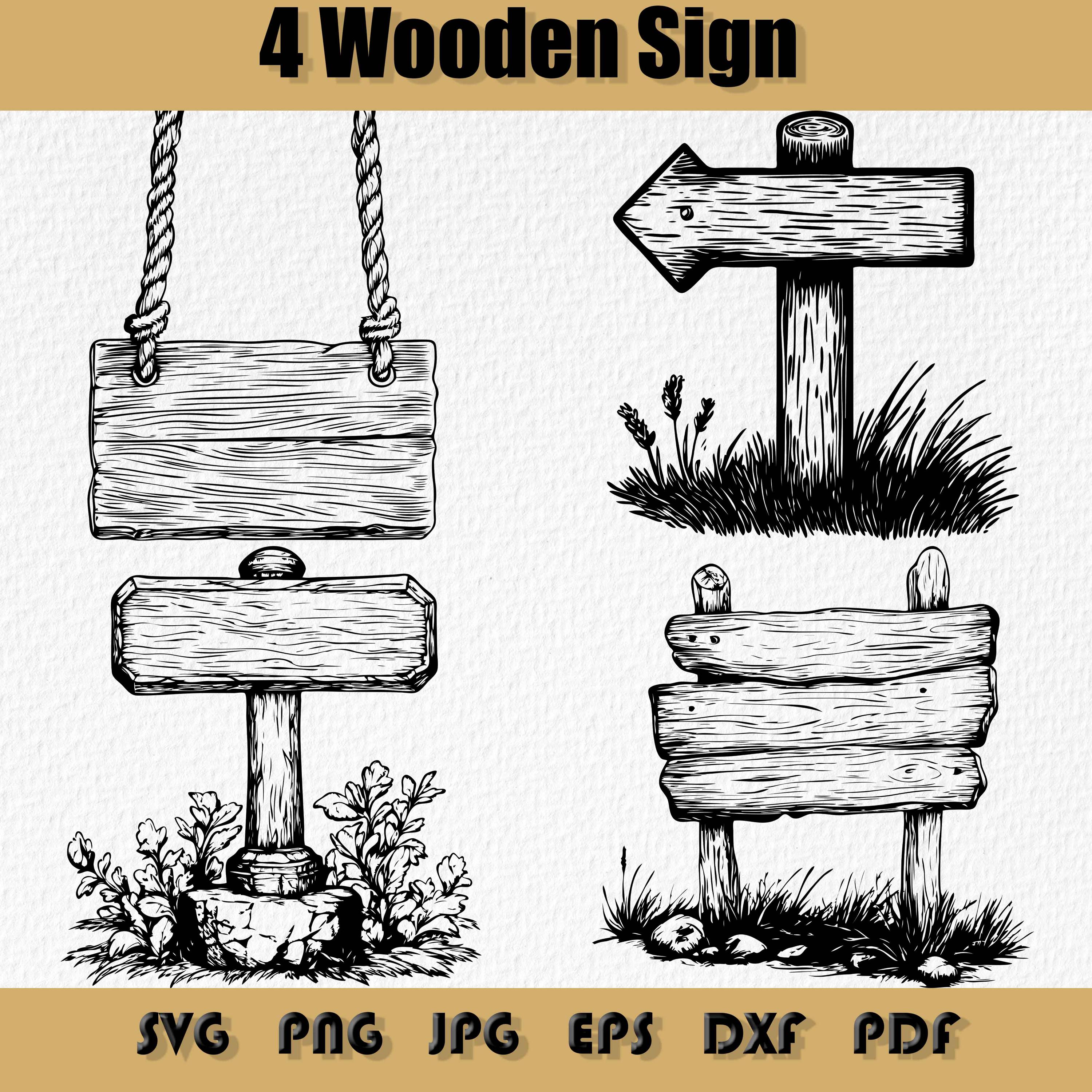 Wooden Sign Svg Bundle,rustic Wood Sign Svg, Wood Slice Tree Svg, Wood ...