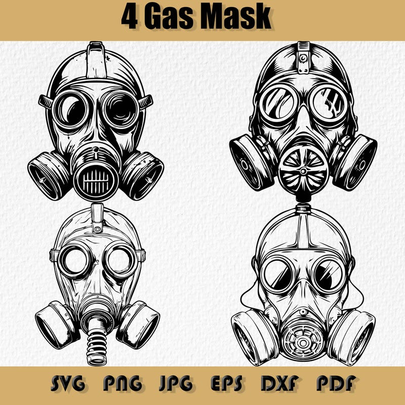 Gas Mask Svg - Etsy