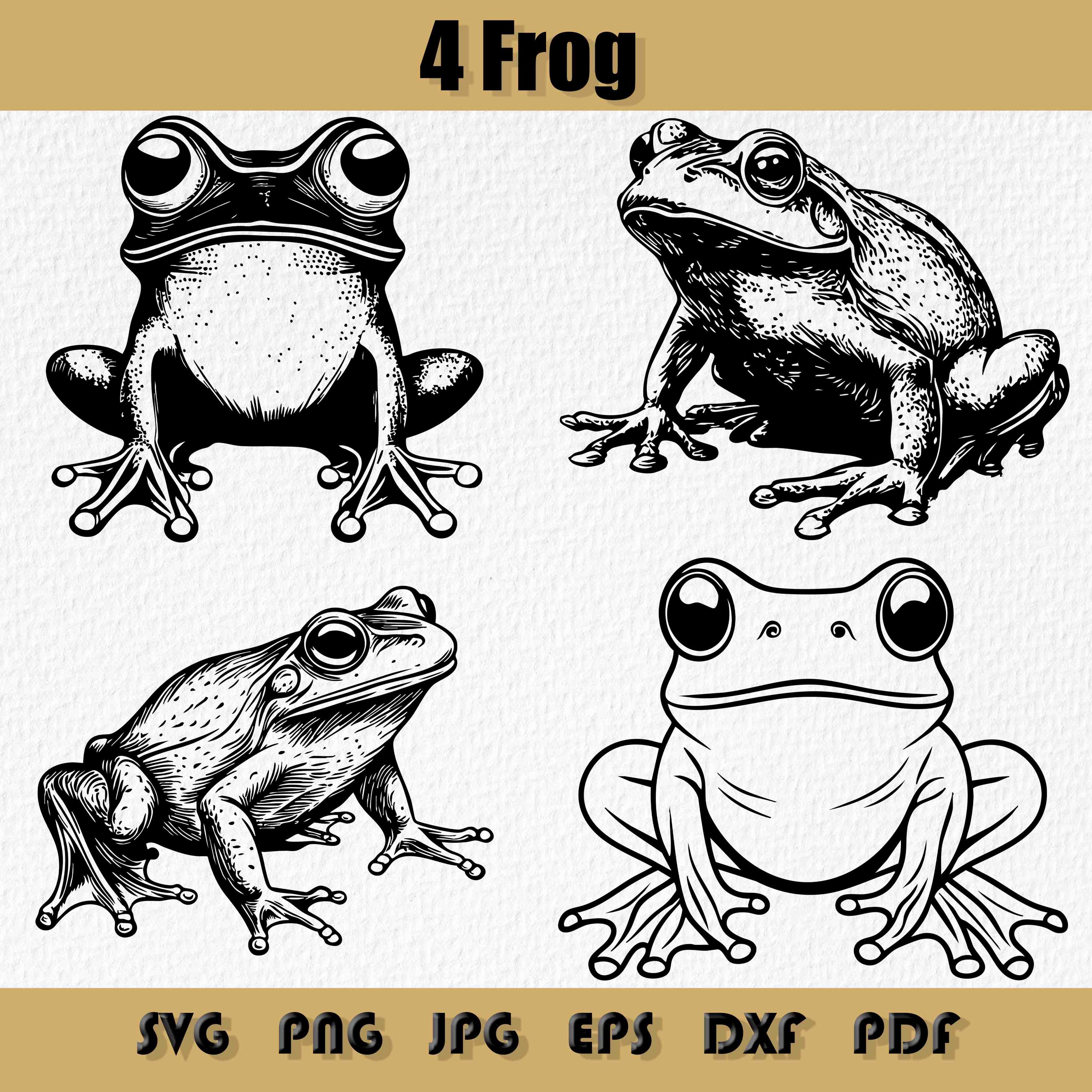Frog Svg Bundle,cute Frog Svg, Frog Clipart, Frog Graphics, Frog ...