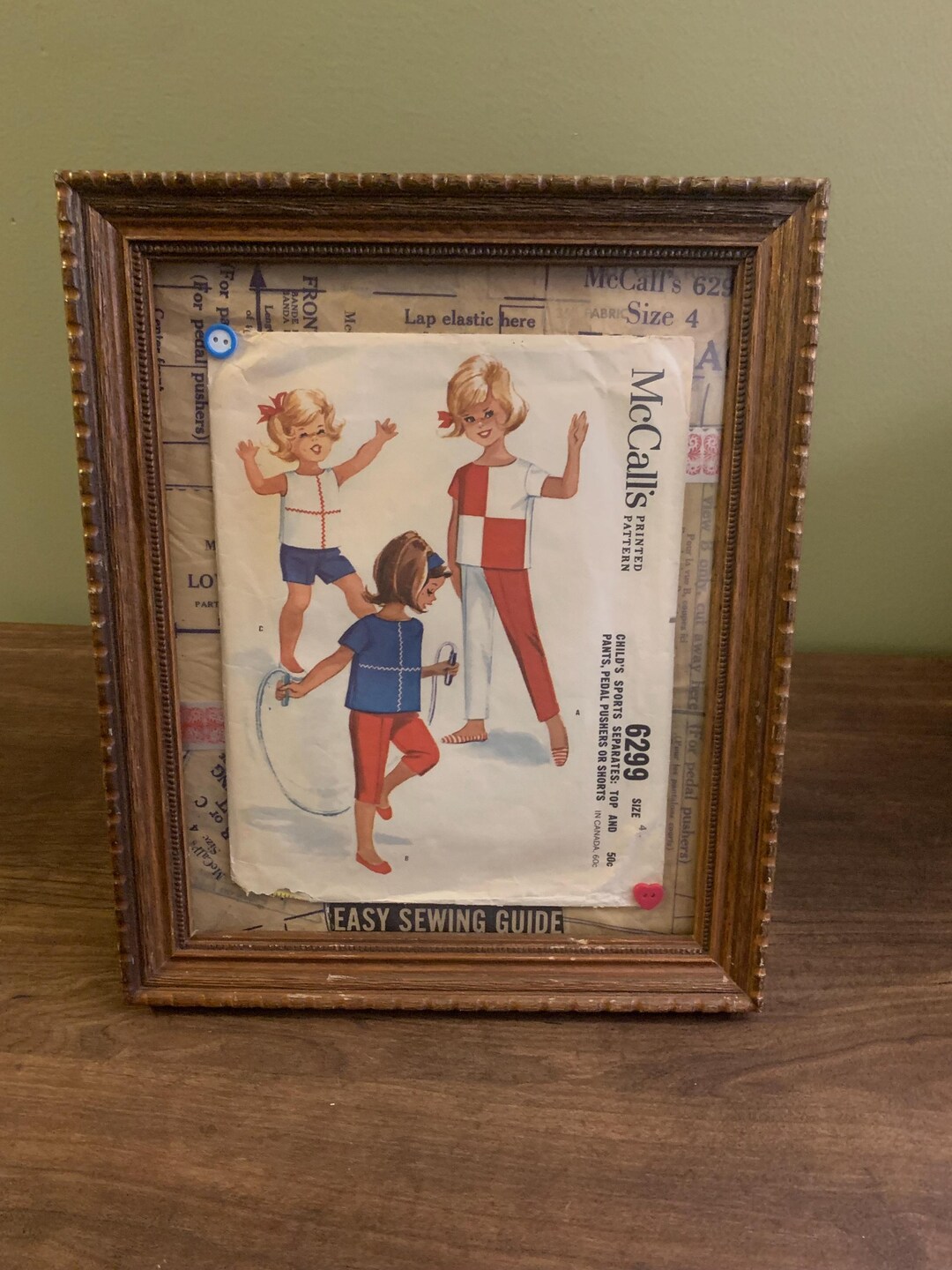 Framed 1960’s Vintage Sewing Pattern Collage Wall Art - Etsy