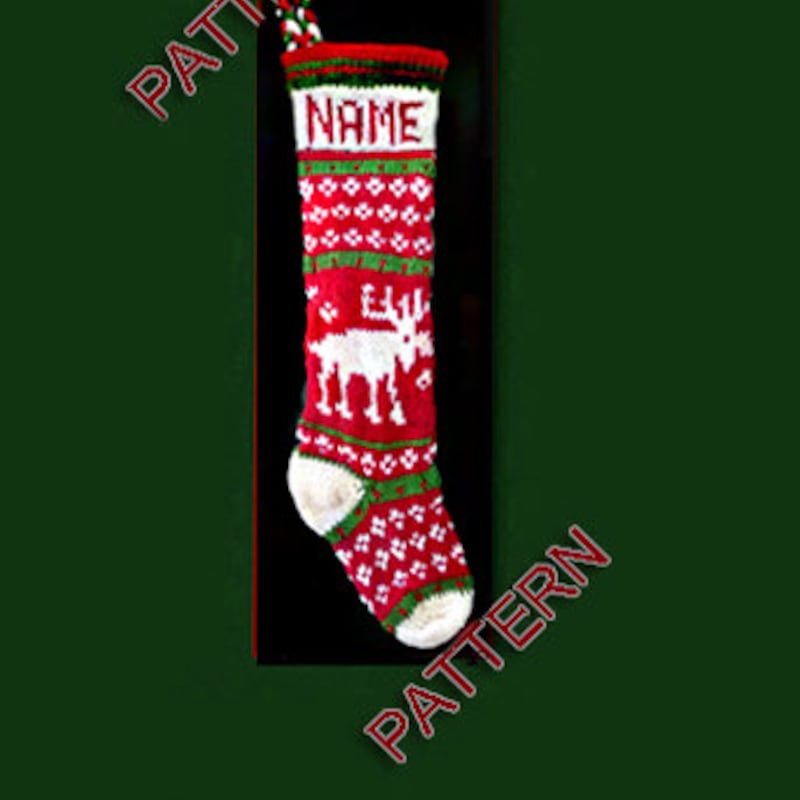 Moose Stocking - Etsy