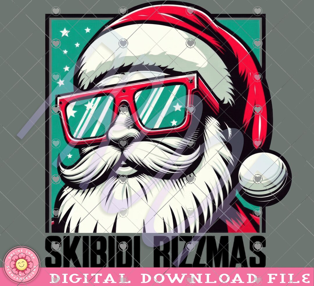 Skibidi Rizzmas PNG, Merry Rizzmas Png, Santa Bruh Christmas PNG, Rizz ...