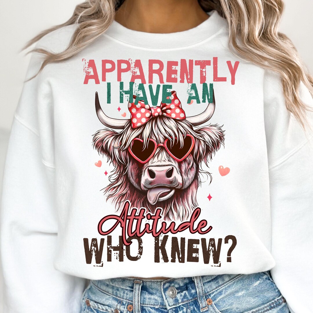 Highland Cow Png Sublimation Printable, Funny Cows Png, Dtf Designs ...