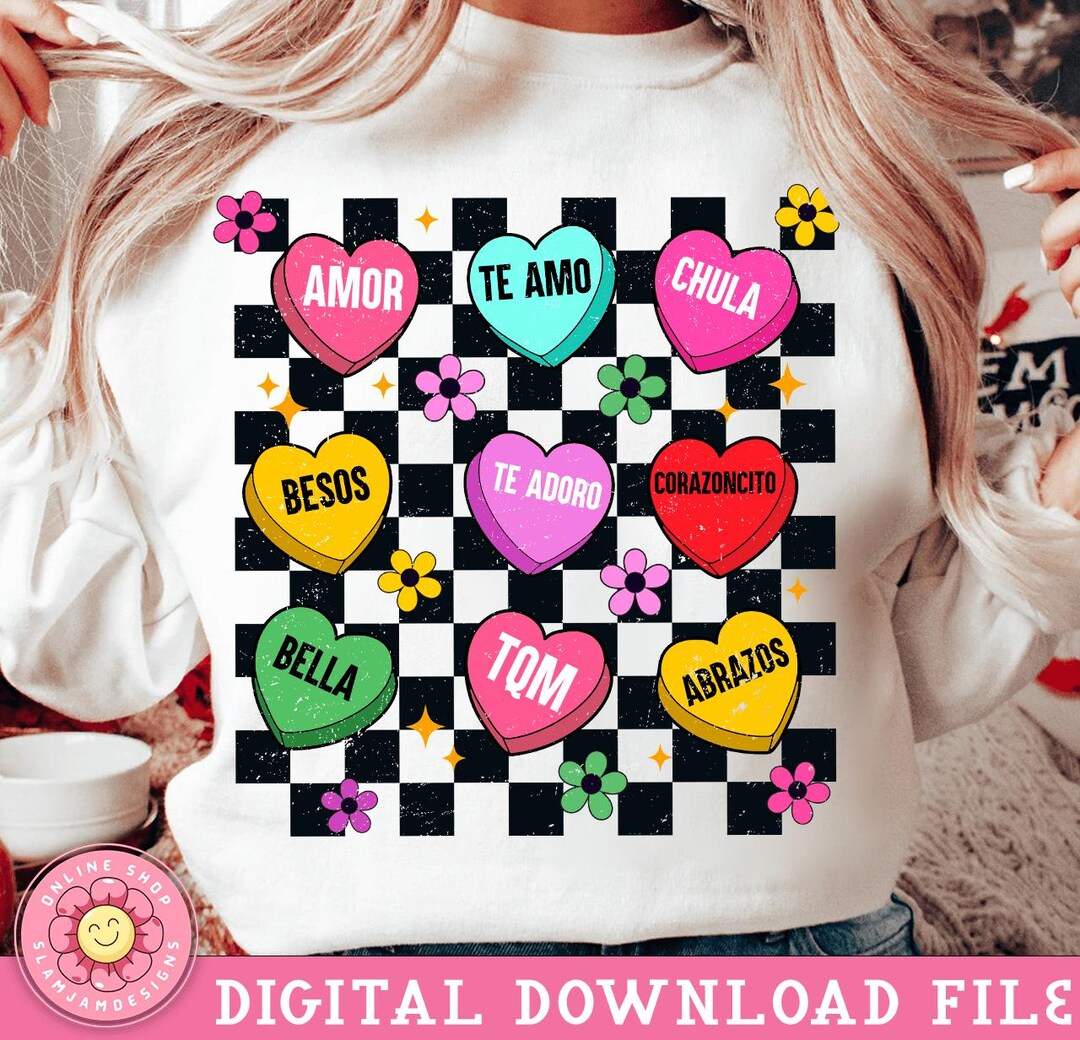 Spanish Valentine Conversation Hearts PNG, Feliz San Valentín, Amor PNG ...