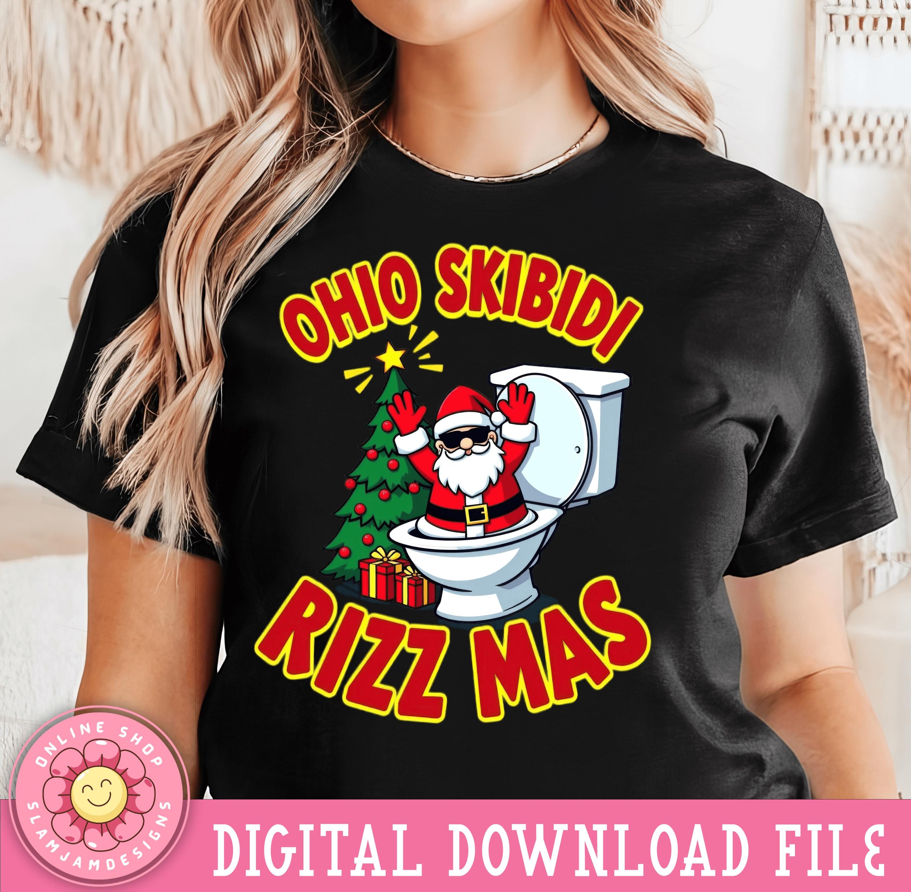 Ohio Skibidi Rizzmas T Shirt Funny Christmas Rizz Shirt Gyatt Rizz ...