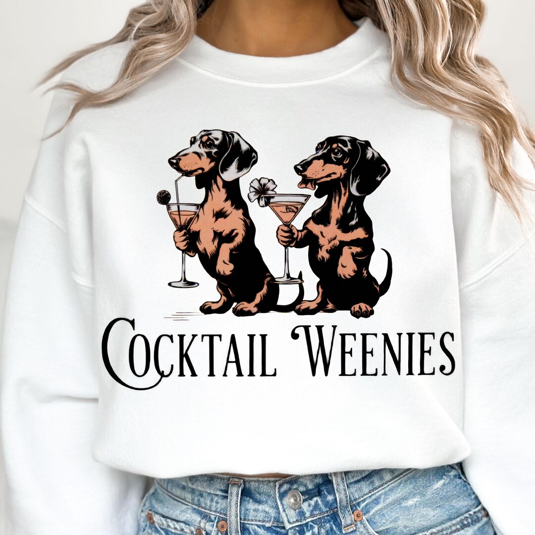 Martini Cocktail Lover Dachshund Cocktail Weenies PNG Instant Download ...