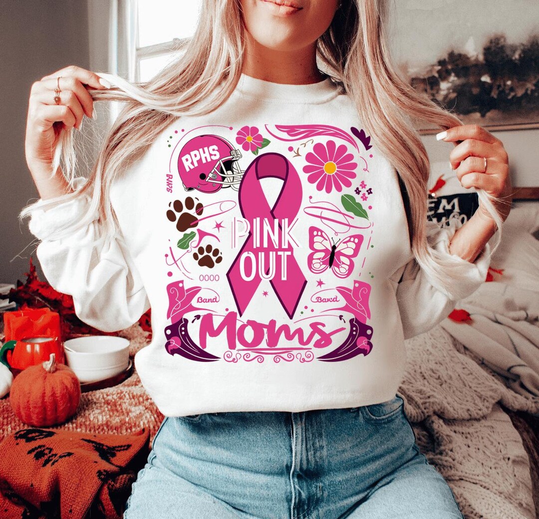 Breast Cancer Football Pink Out Png, Mom Pink Out Football Png, Pink ...