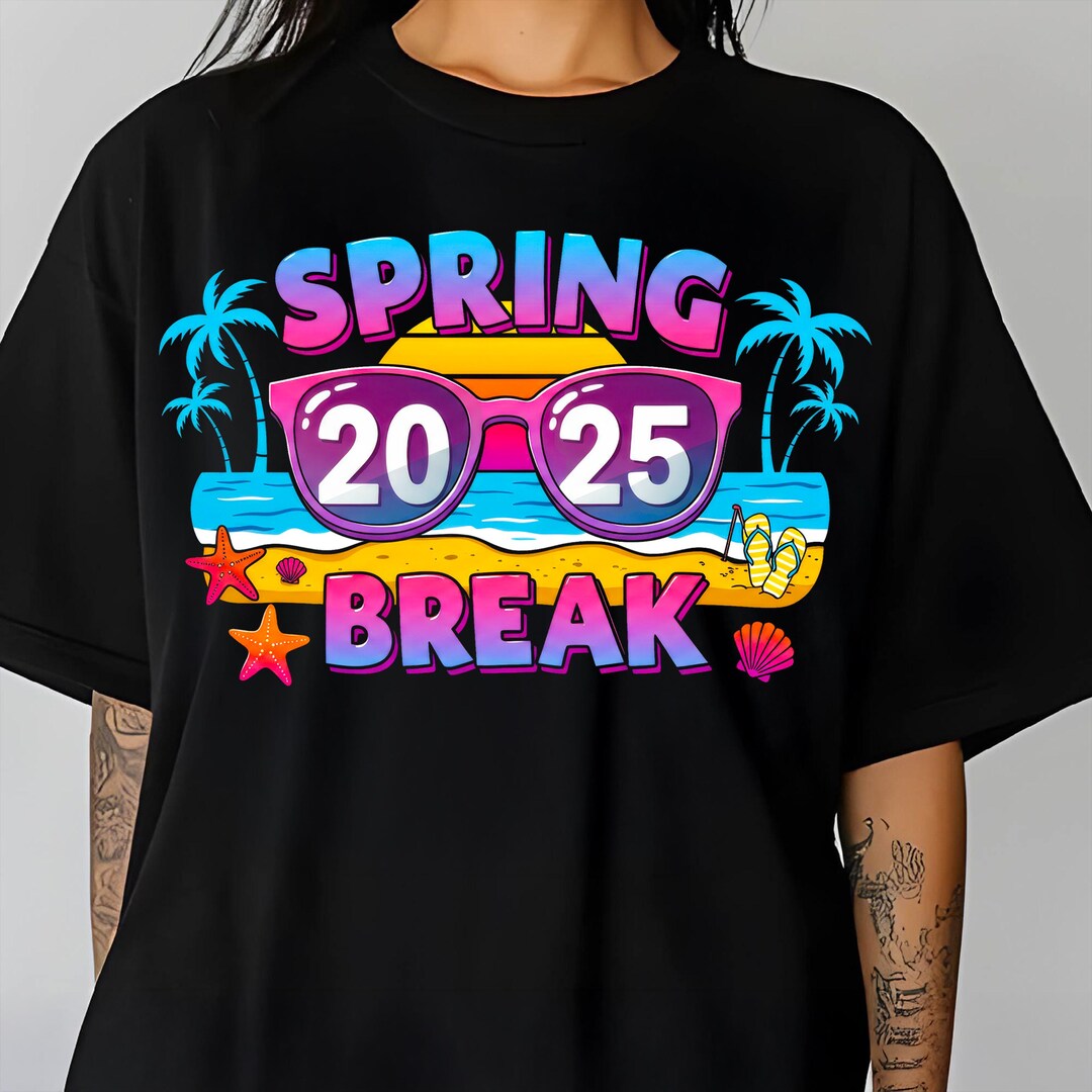 Spring Break 2025 Png, Spring Break Squad Png, Funny Spring Png, Beach ...